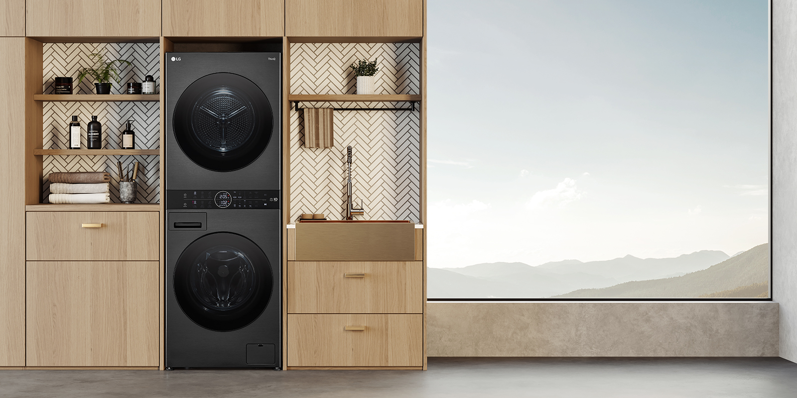 LG WashTower WT1210BBF - pralka i suszarka w jednej smukłej konstrukcji ...